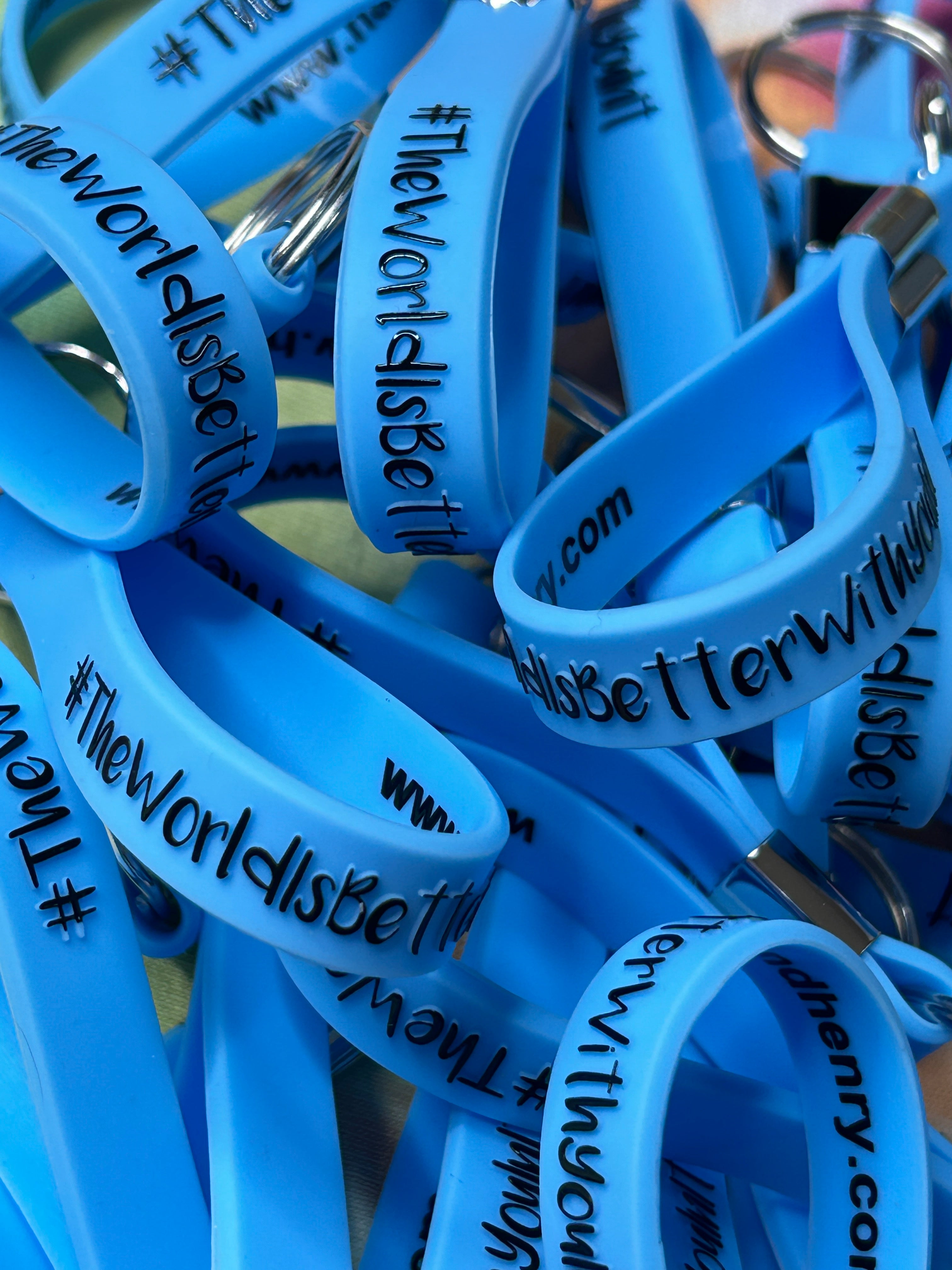 Light Blue Keychain | #TheWorldIsBetterWithYouInIt – Hank & Henry Beauty